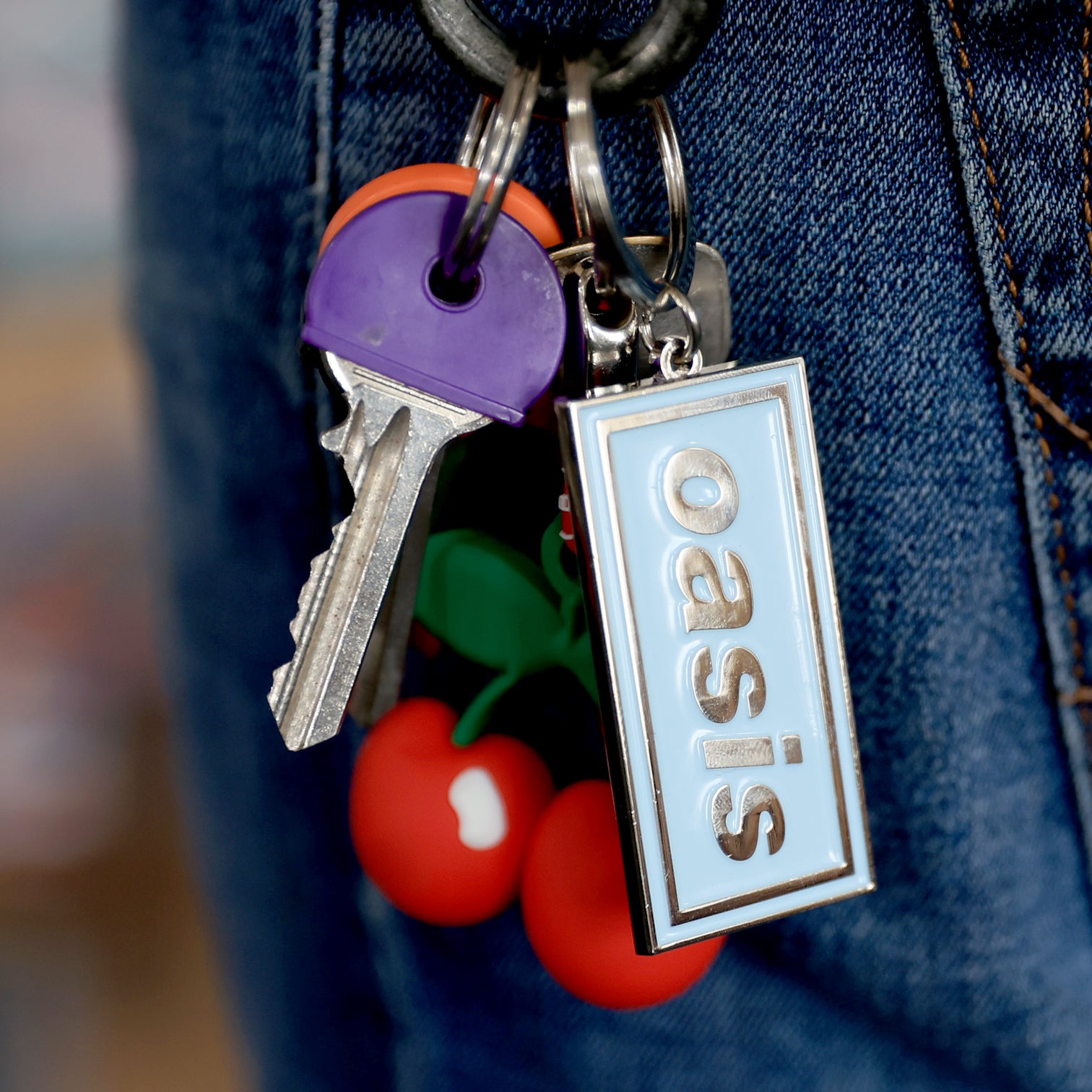 Oasis Sky Blue Classic Logo Keyring - New Item – Microdot Boutique