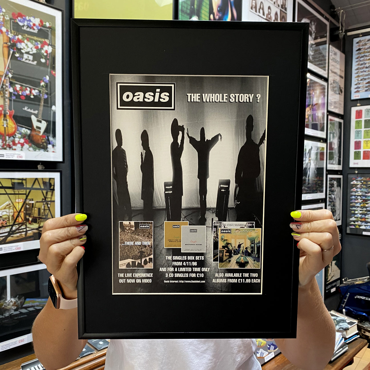 Oasis - 'The Whole Story' - Original 1996 Framed Press Ad - New Item ...